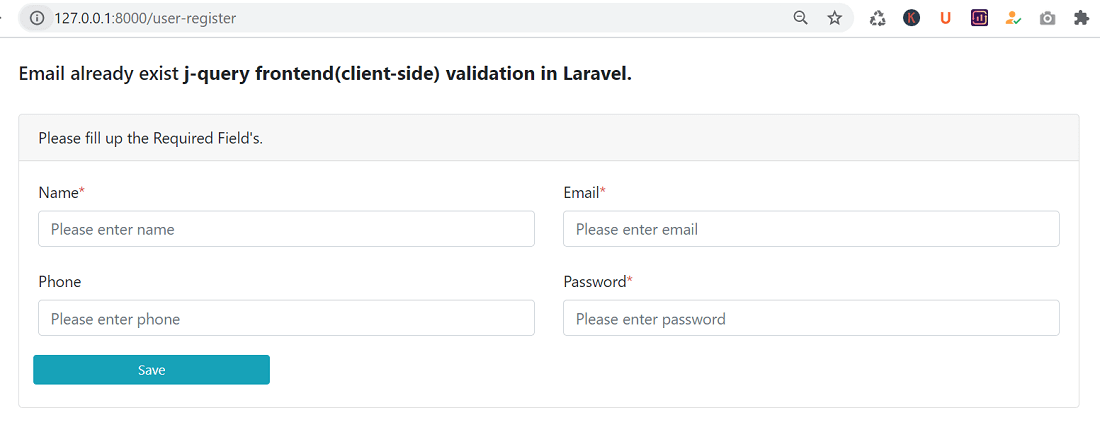 Email Already Exist In Laravel Using Jquery Remote Validation 8bityard