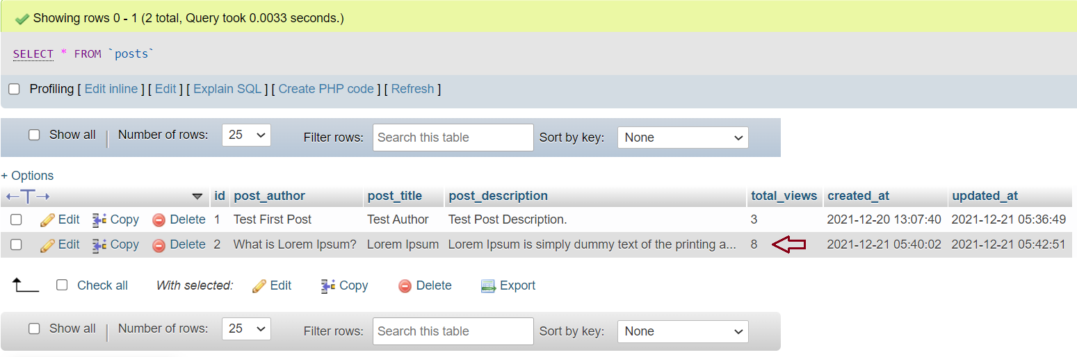 How to implement a total post view counter in Laravel 8? - 8bityard